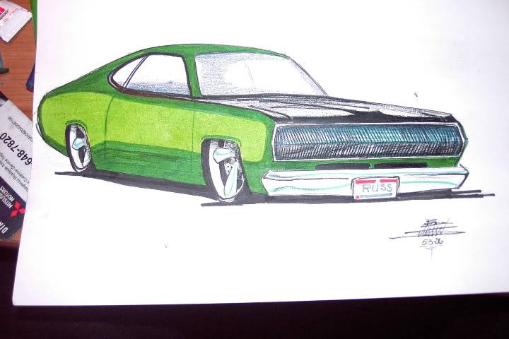 my 72 duster drawing...