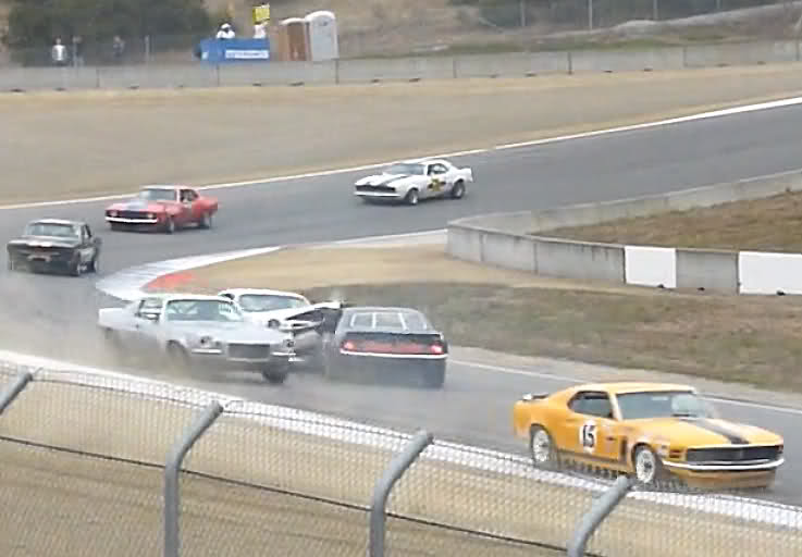 Historic Trans-Am series crash