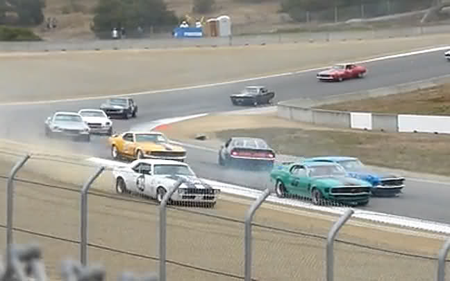 Historic Trans-Am series crash