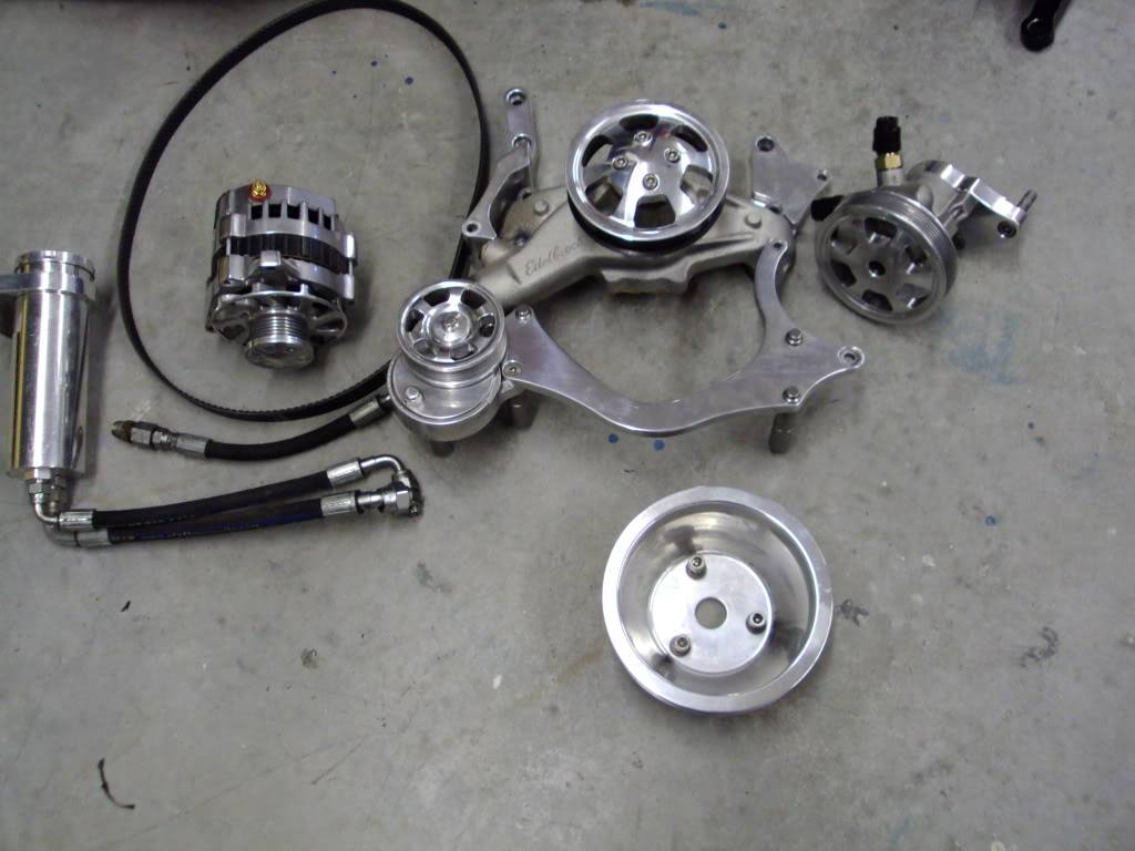 Agr steering box and Billet Specialties BBC Tru Trac Serpentine System