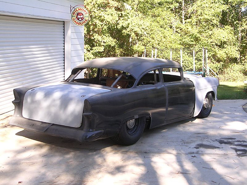 Serious road-race "55 chevy" replica