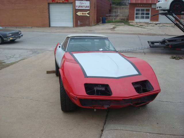 Rolling '72 C3 Corvette chassis, engine and transmission for sale