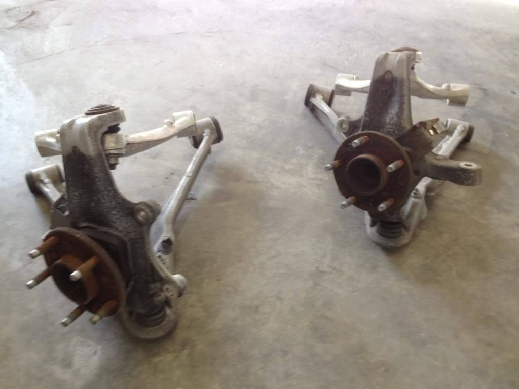 C5 front A arms and spindles