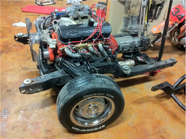 67-69 camaro subframe with 454 & 4 speed muncie full bolt in set up