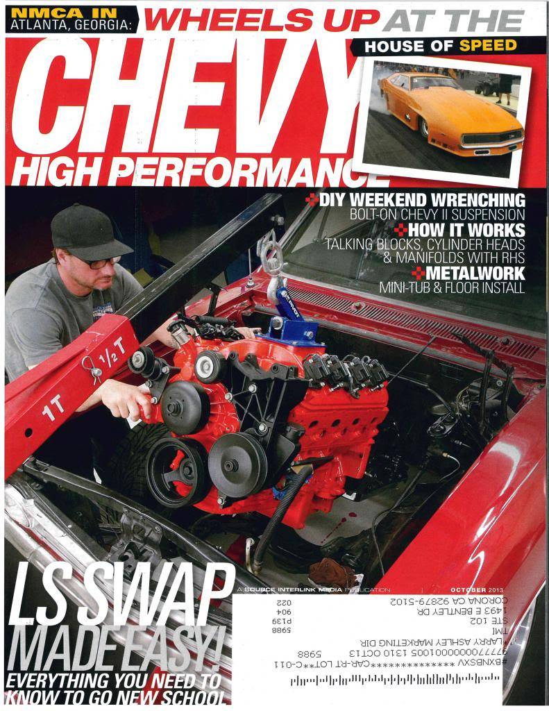 My Chevelle is in the current Chevy High Performance Magazine!