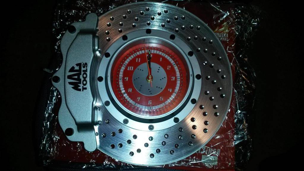 Mac Tools 13" Big Disc Brake Clock - new in box