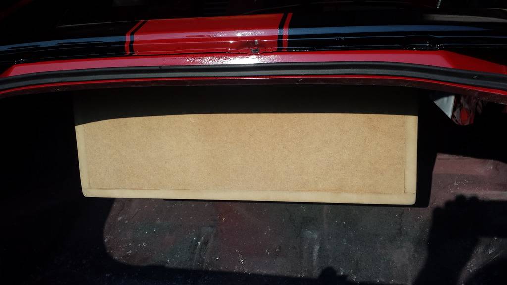 My rear deck 10" sub install