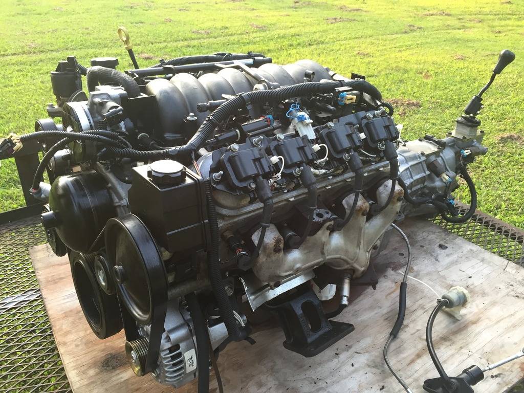 Complete 5.7l ls1 / 6 speed drop out - motor, trans, computer - 68k