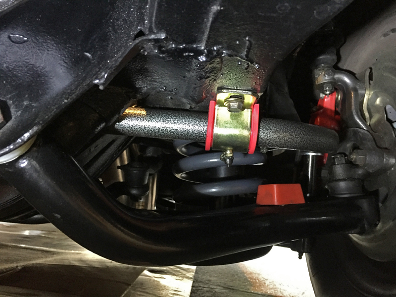 On F-body will stock front sway bar fit Ridetech control arms?