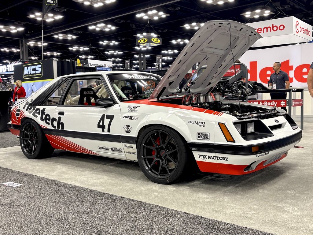 RideTech's 1985 Ford Mustang on Forgeline One Piece Forged Monoblock ...
